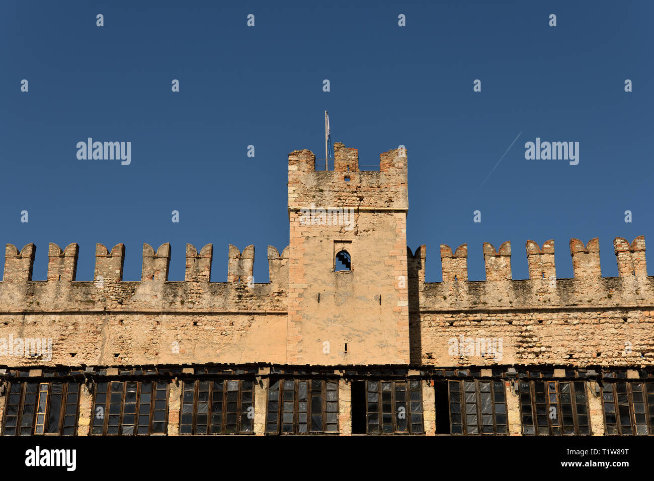 Castle Walls in Torri del Benaco Garda lake Italy Stock Photo - Alamy