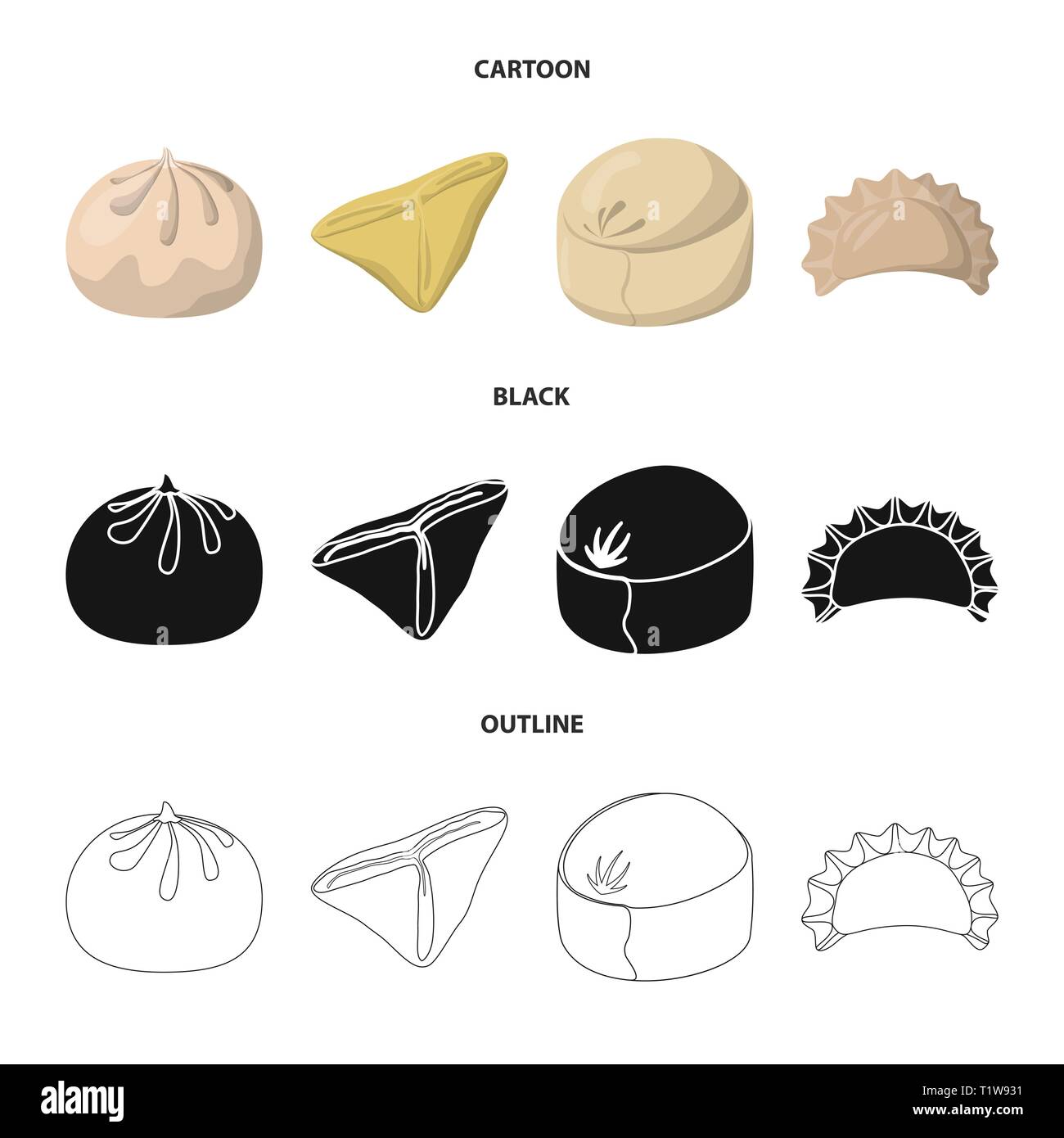 Isolated object of products and cooking symbol. Set of products and ...
