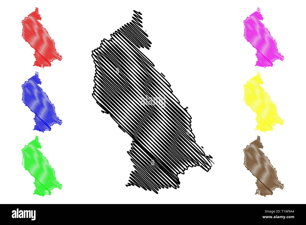 Rhondda map hi-res stock photography and images - Alamy