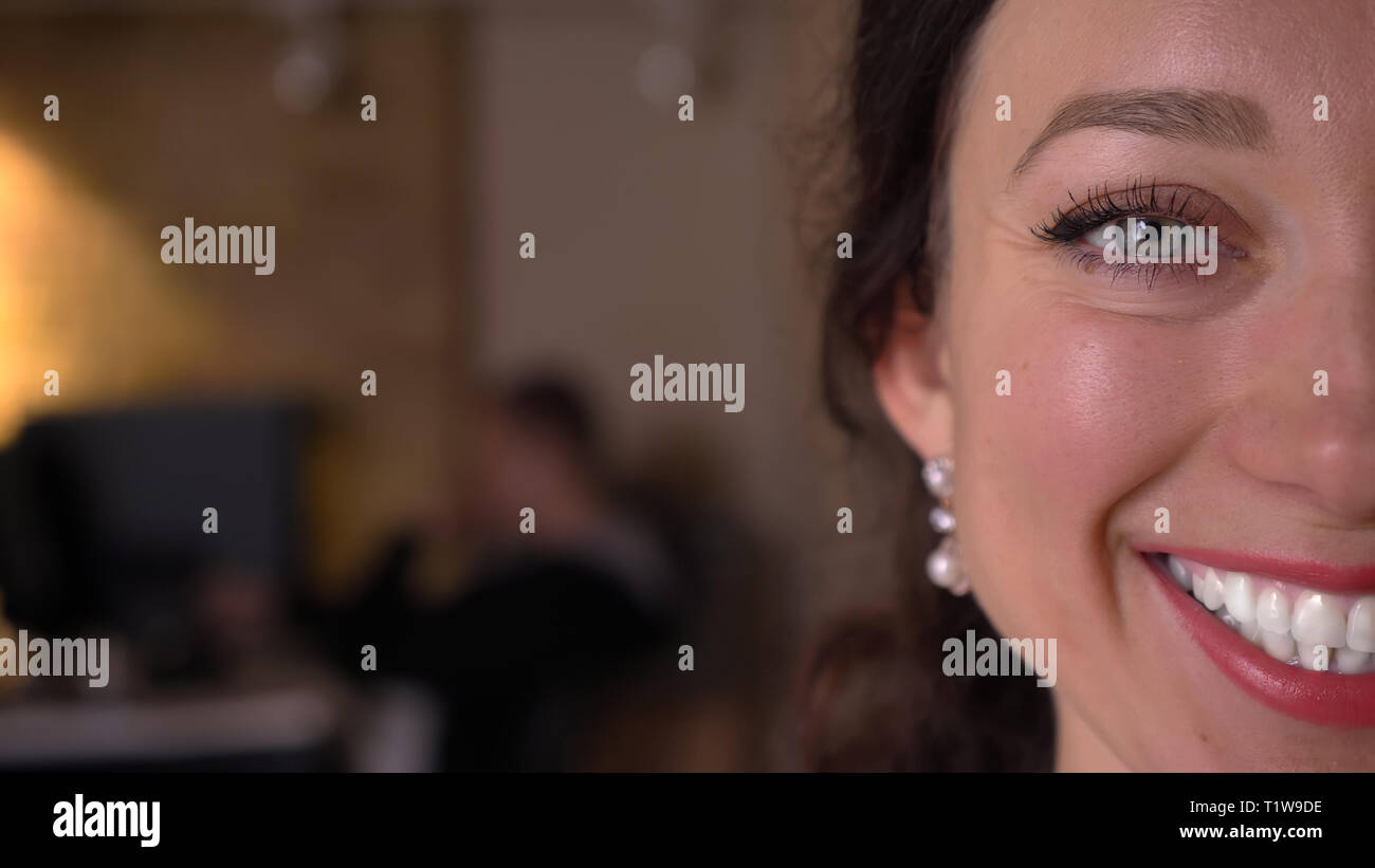 Half smiling face hi-res stock photography and images - Alamy