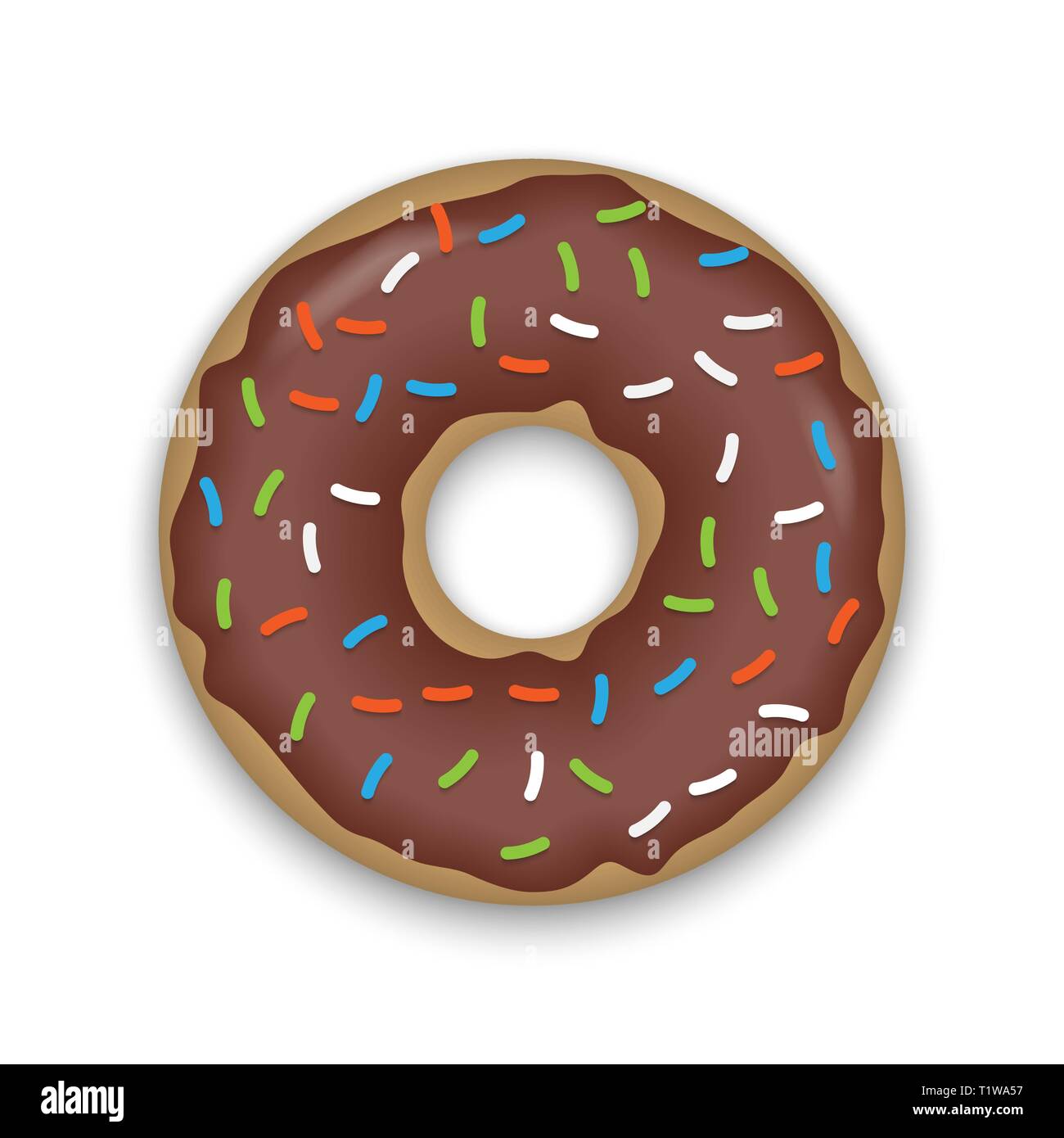 Realistic donut isolated on a white background Stock Vector Image & Art ...