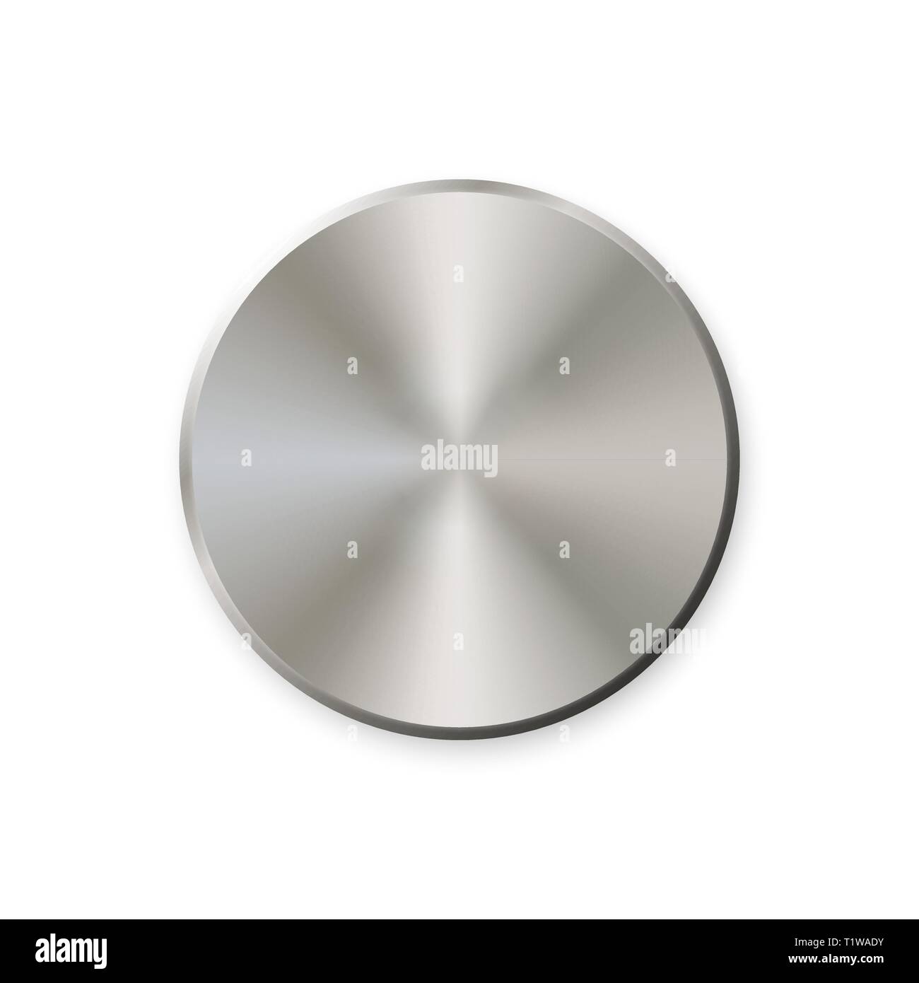 circular realistic metal button . Vector illustration Stock Vector ...