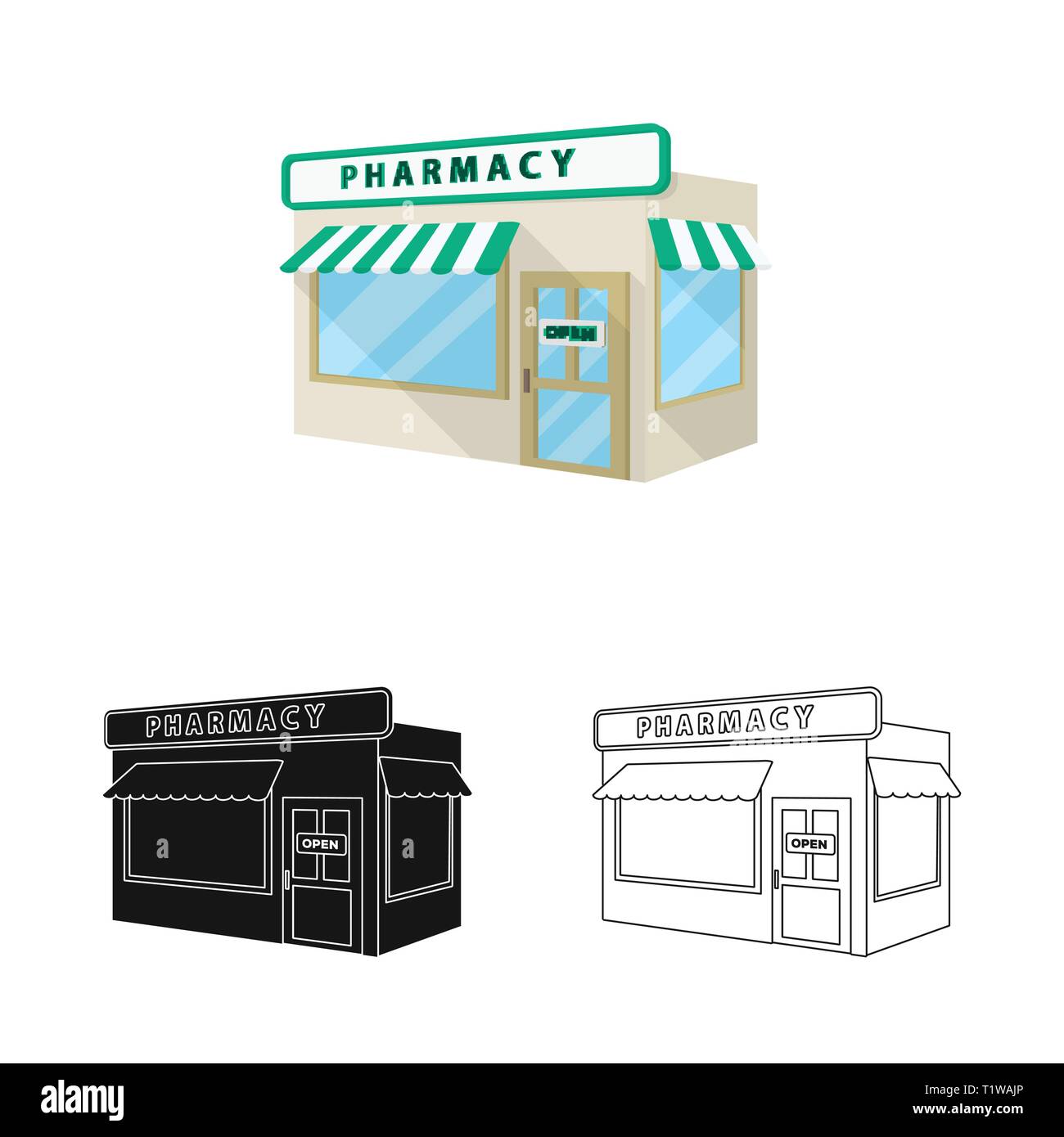 building,drugstore,chemist,storefront,clinic,kiosk,window,retail ...