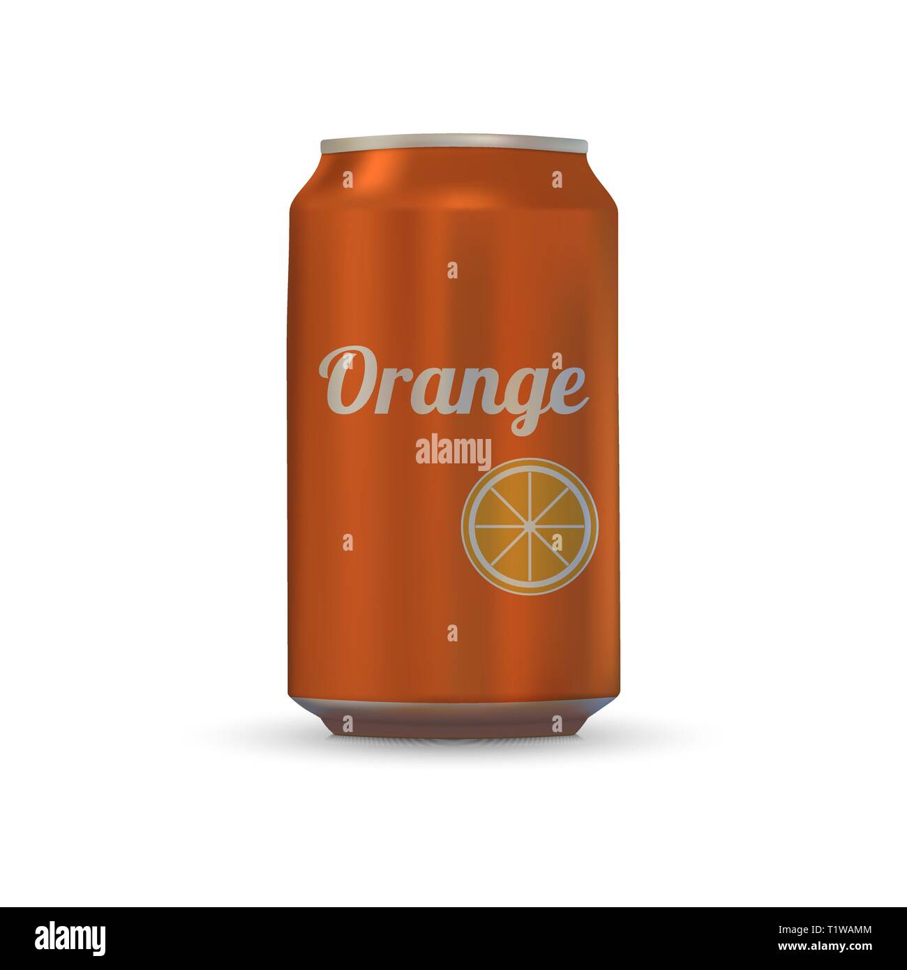 Orange drink aluminium can Cut Out Stock Images & Pictures - Alamy