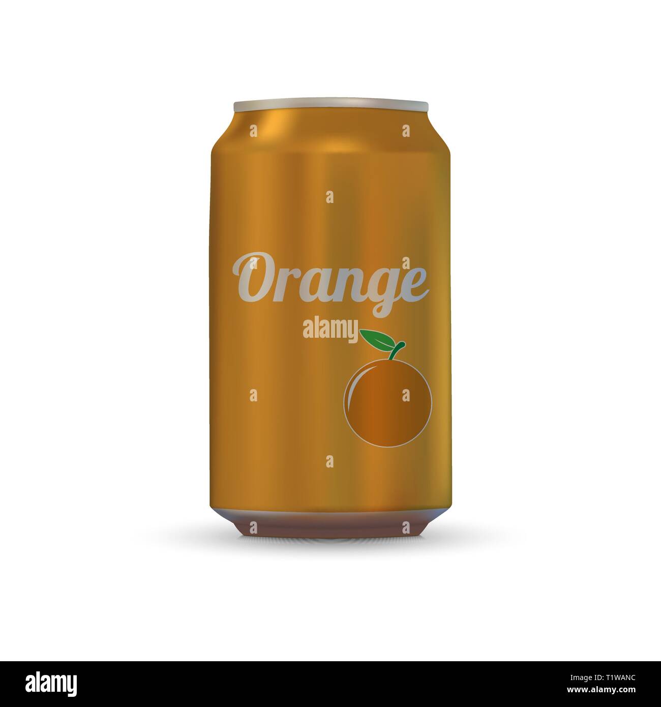 Orange drink aluminium can Cut Out Stock Images & Pictures - Alamy