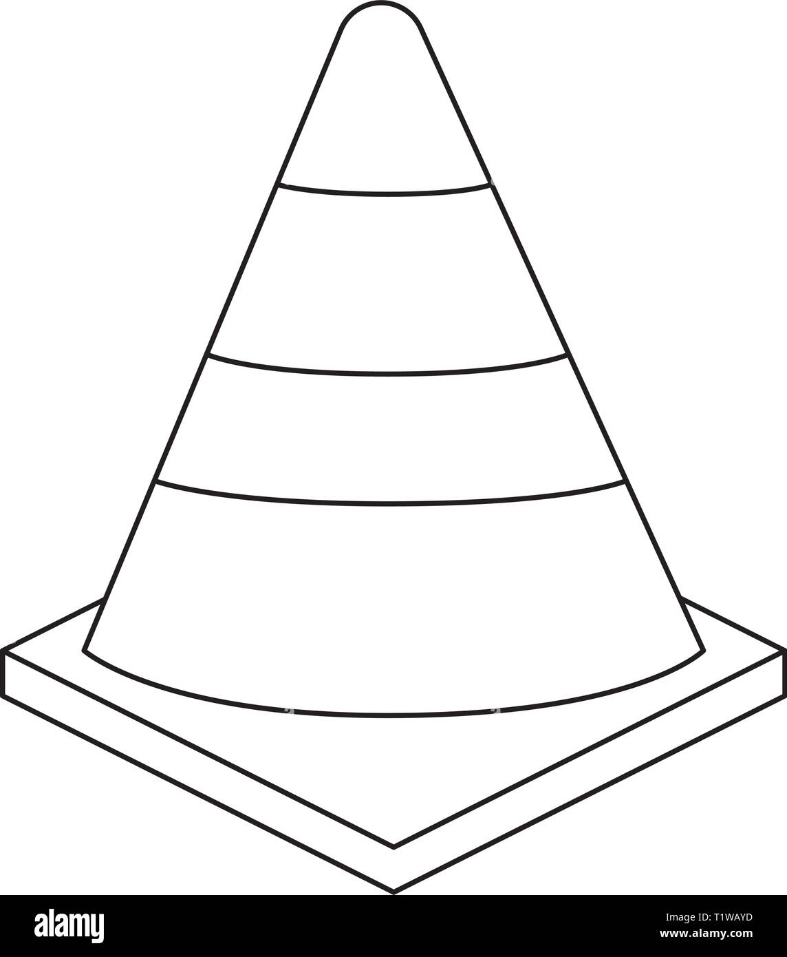 signaling cone isolated icon vector illustration design Stock Vector ...