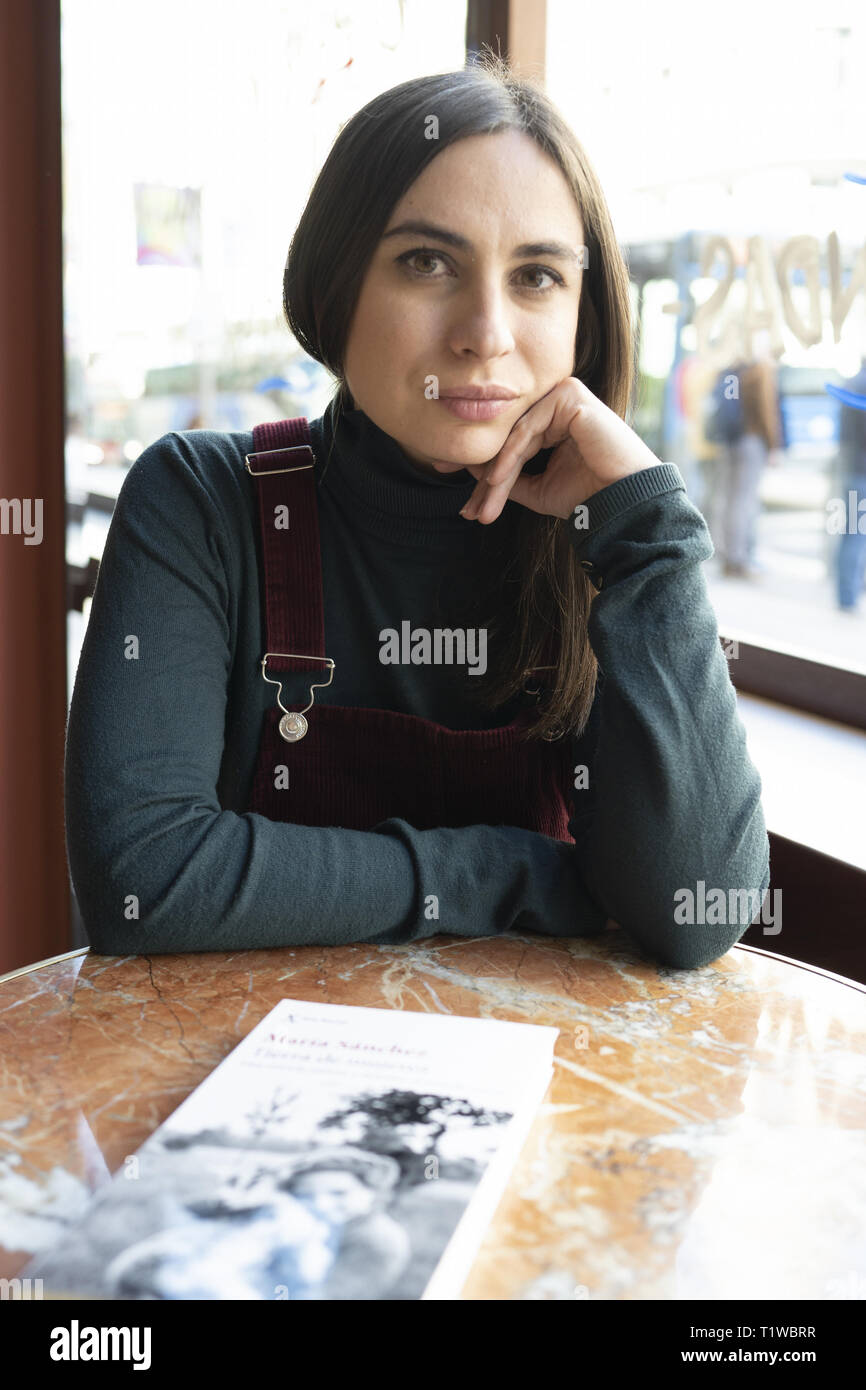 Writer Maria Sanchez poses for some portraits during the launch of her ...
