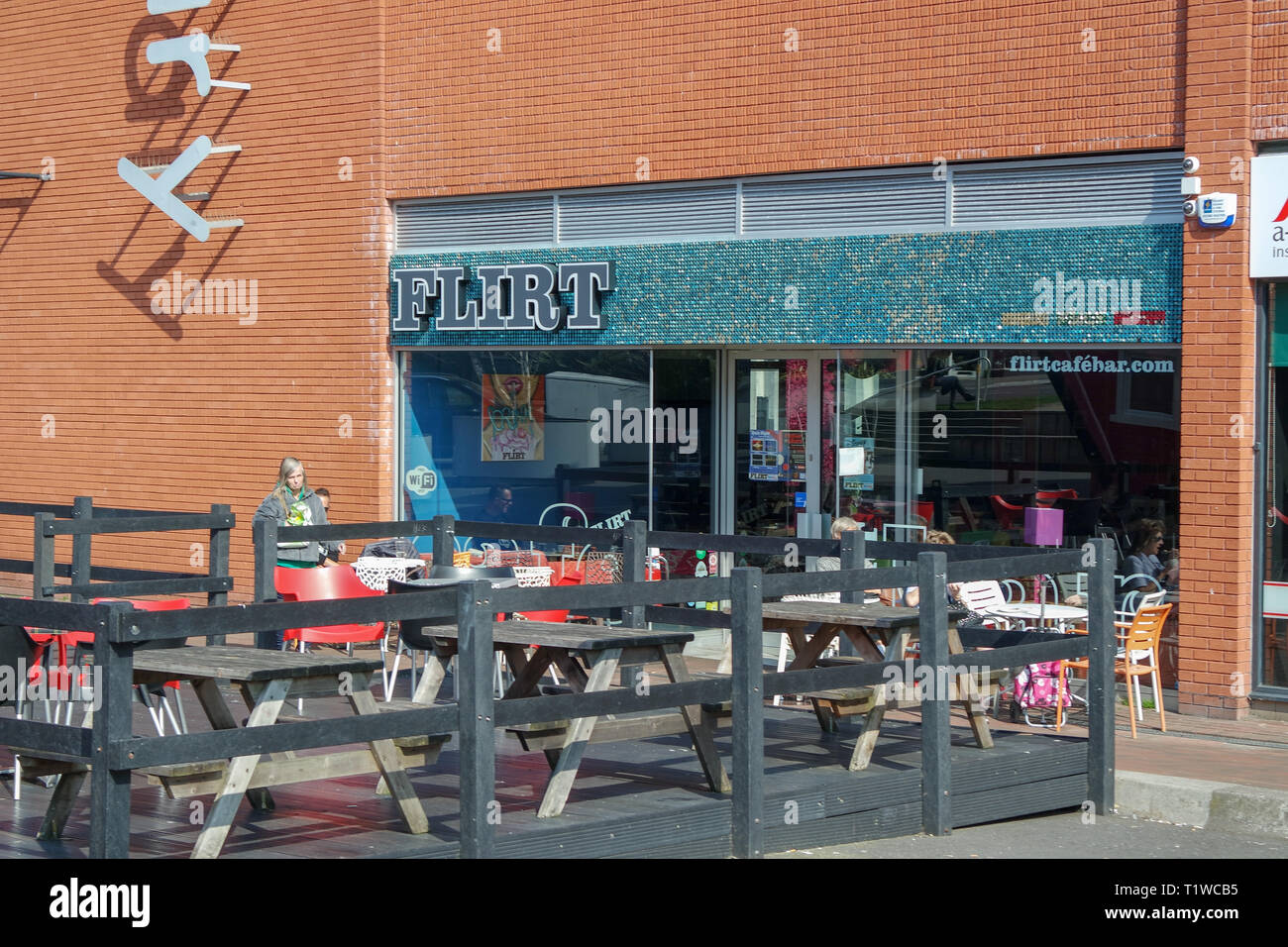 Cafe Flirt in Bournemouth Triangle Stock Photo - Alamy