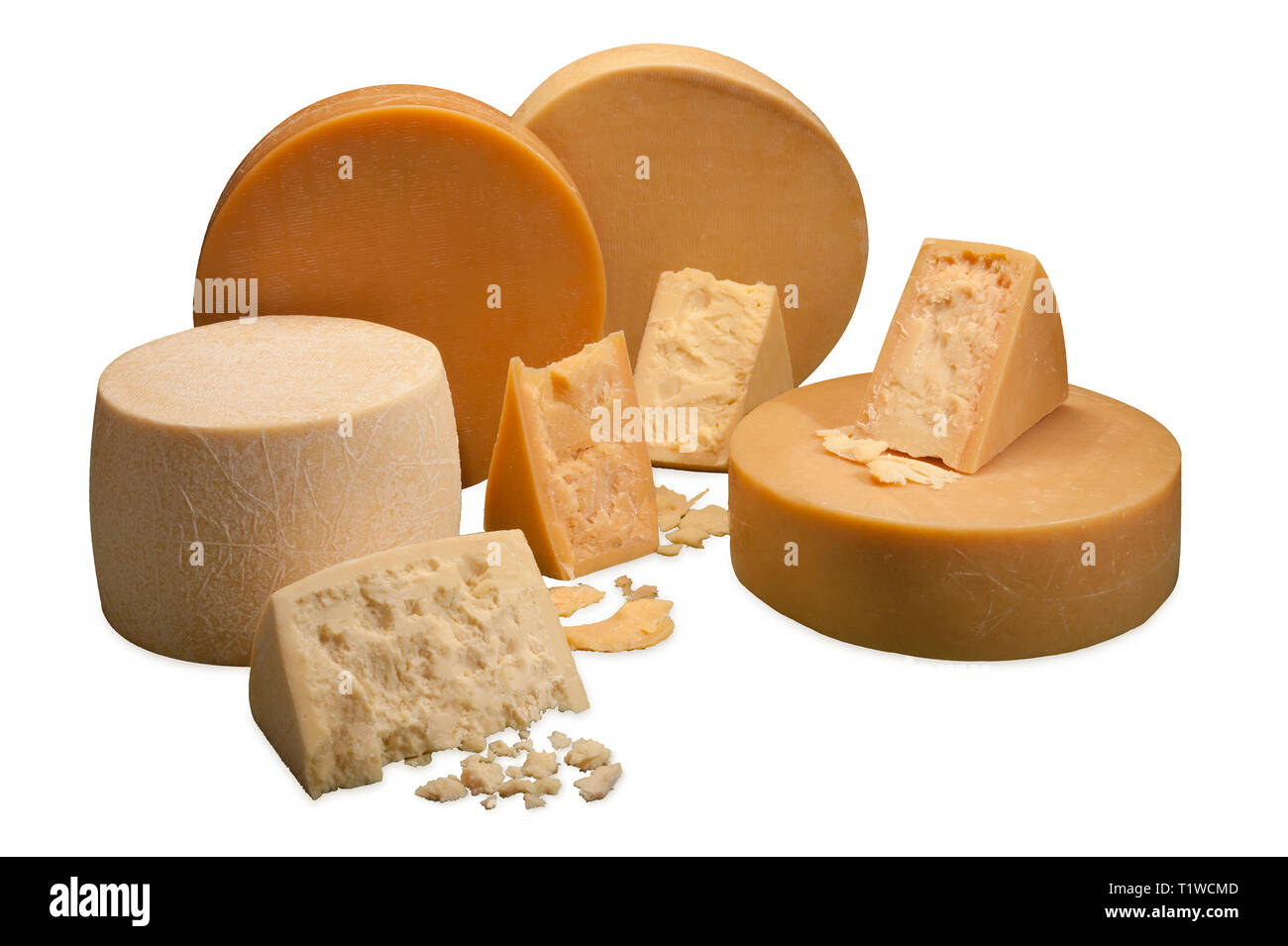 Italian Cheese Group Stock Photo - Alamy