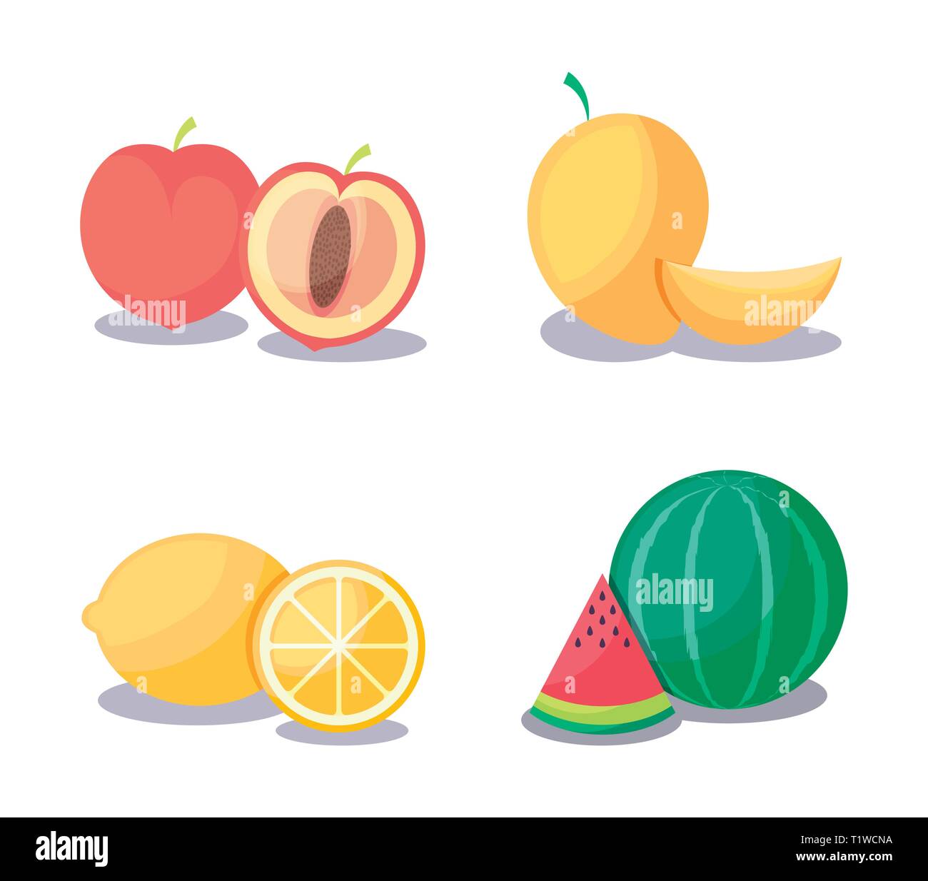 Mangoes cartoon Stock Vector Images - Alamy