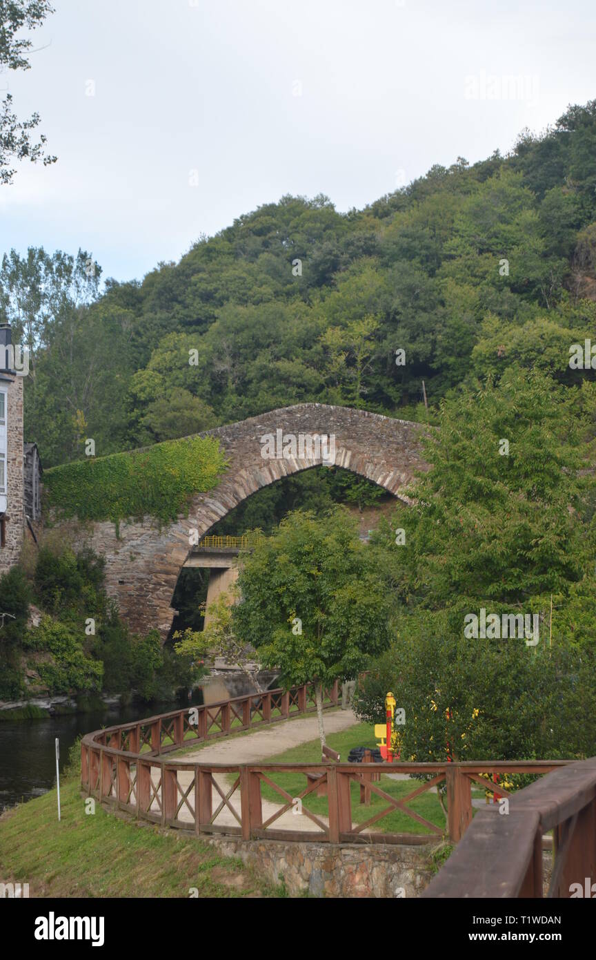Wonderful Medieval Style Bridge Crossing The Suarna River On Its Pass ...