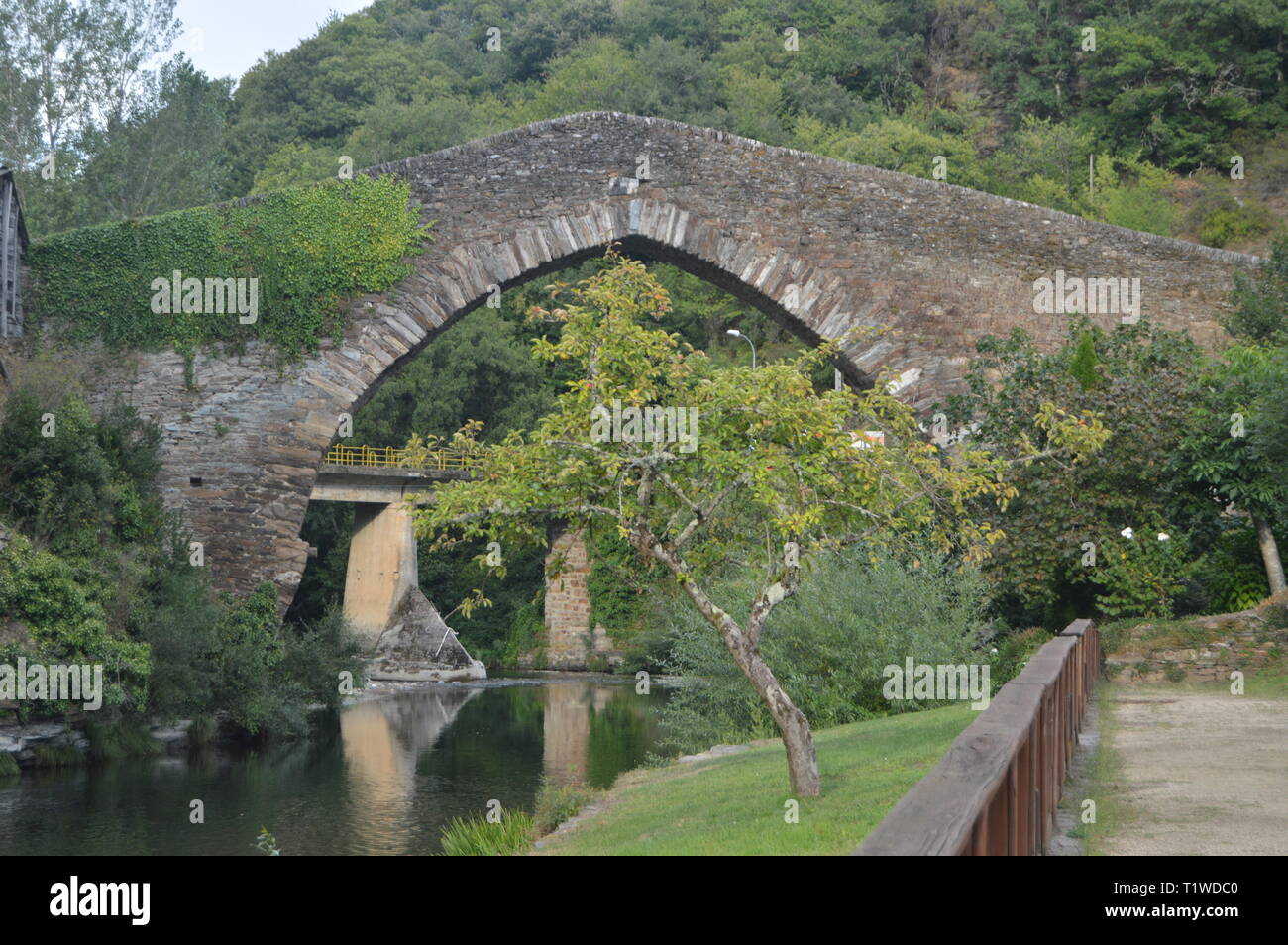 Wonderful Medieval Style Bridge Crossing The Suarna River On Its Pass ...