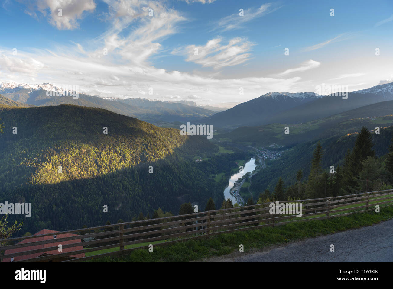 Wonderful sunset view of the Dolomites - Trentino Alto Adige (Italy ...