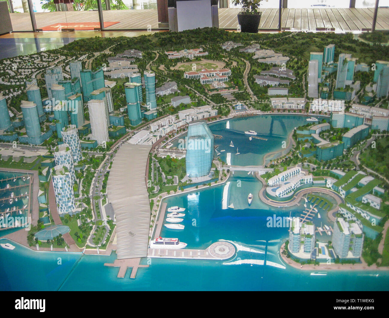 Puteri Harbour masterplan, Iskandar Puteri, Johor, Malaysia Stock Photo ...