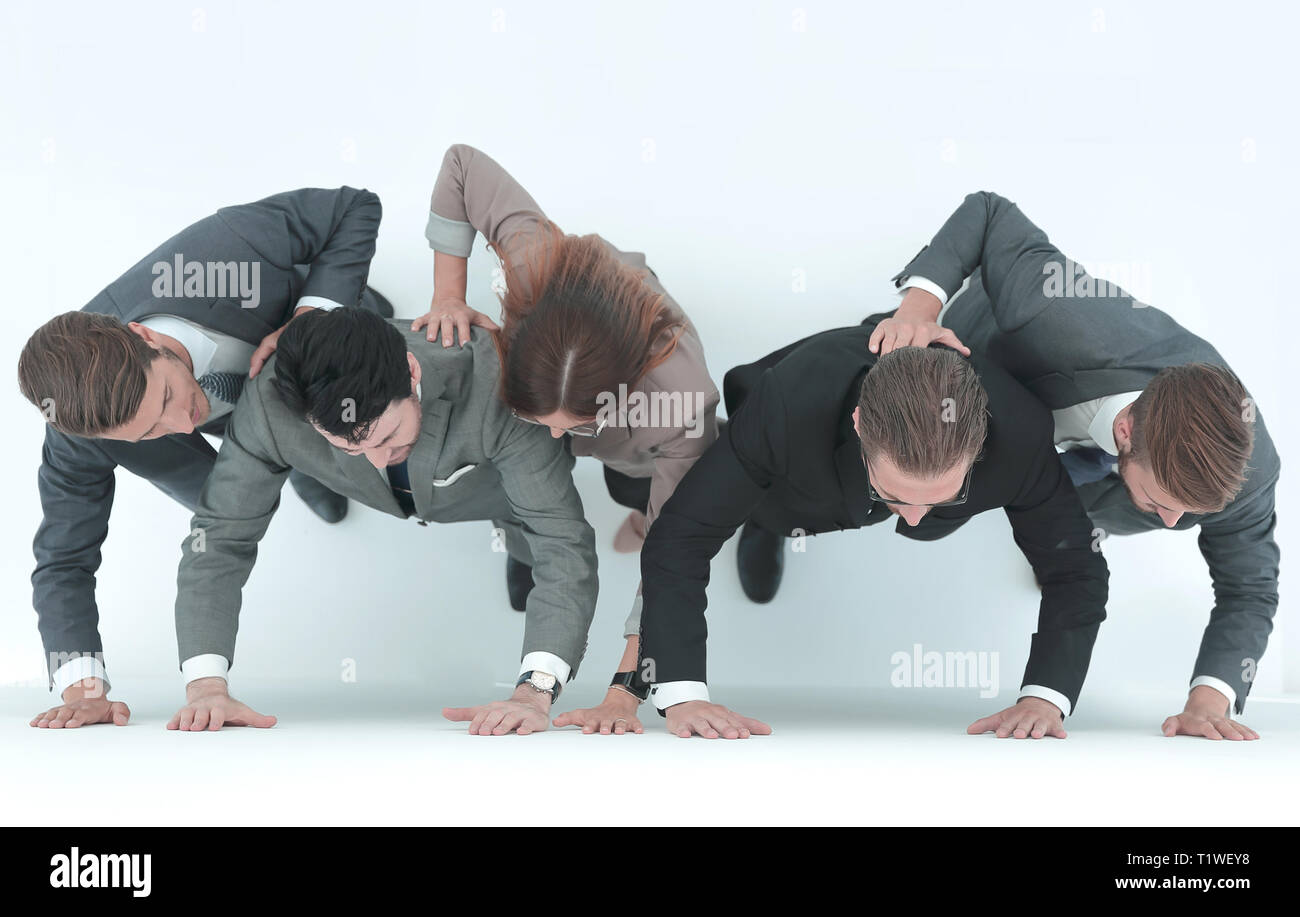 two business teams at the starting position Stock Photo - Alamy