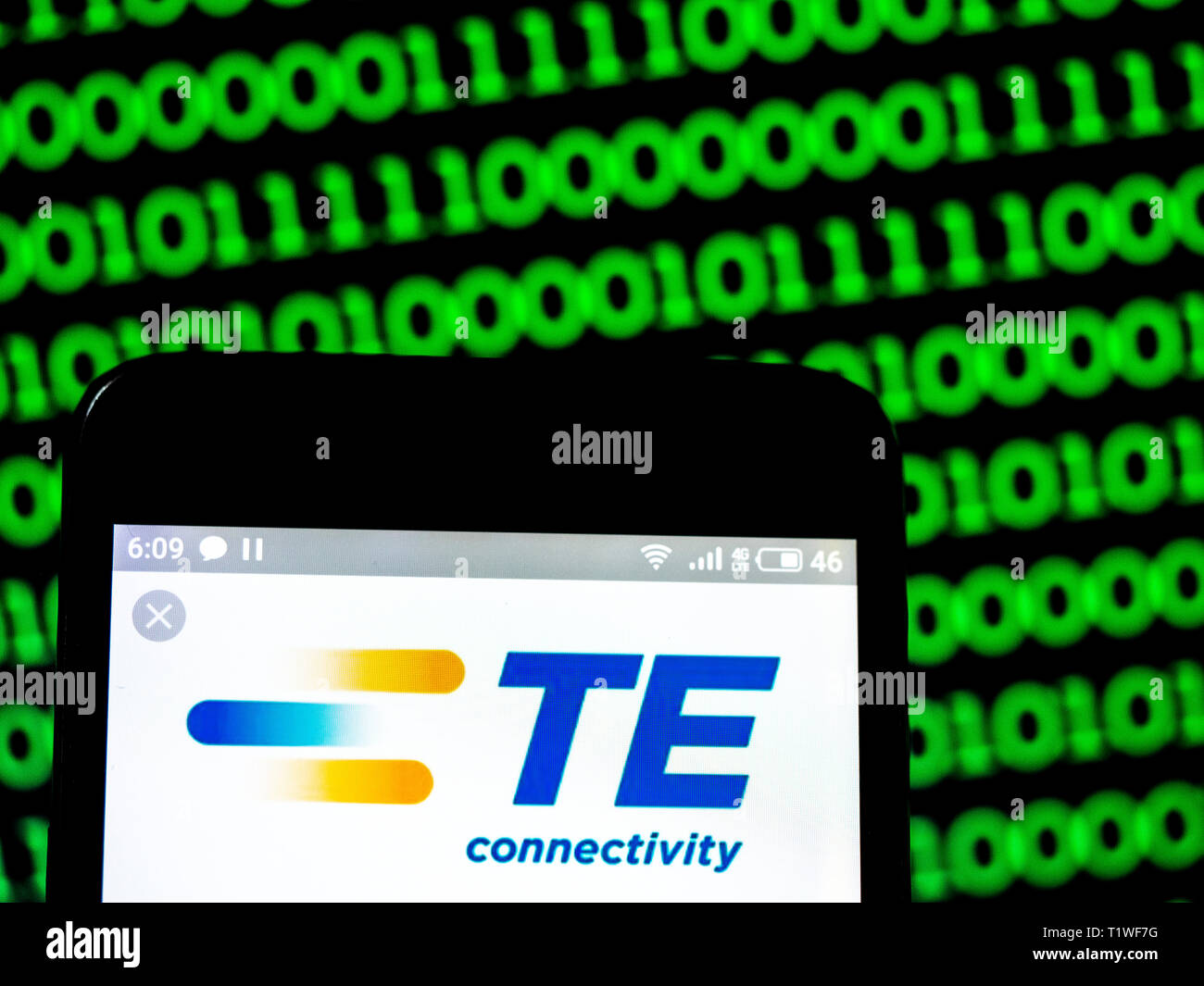 In this photo illustration a TE Connectivity Ltd. (Tyco Electronics ...