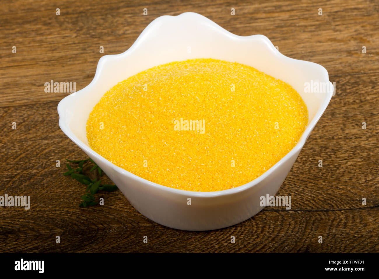 Raw polenta ready for cooking Stock Photo - Alamy