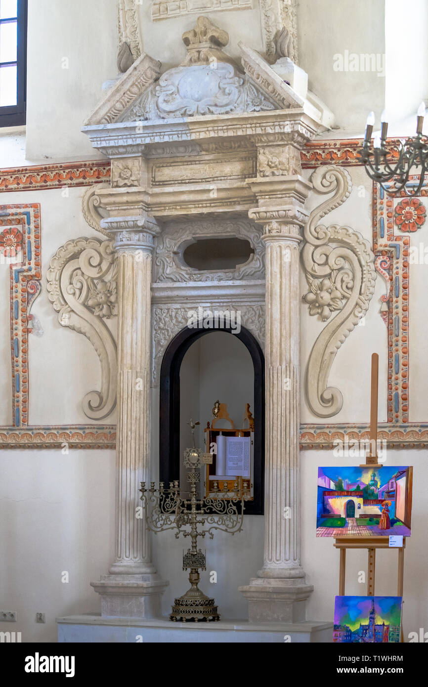 Interior of Jewish synagogue in Zamosc, Poland. It was built between ...