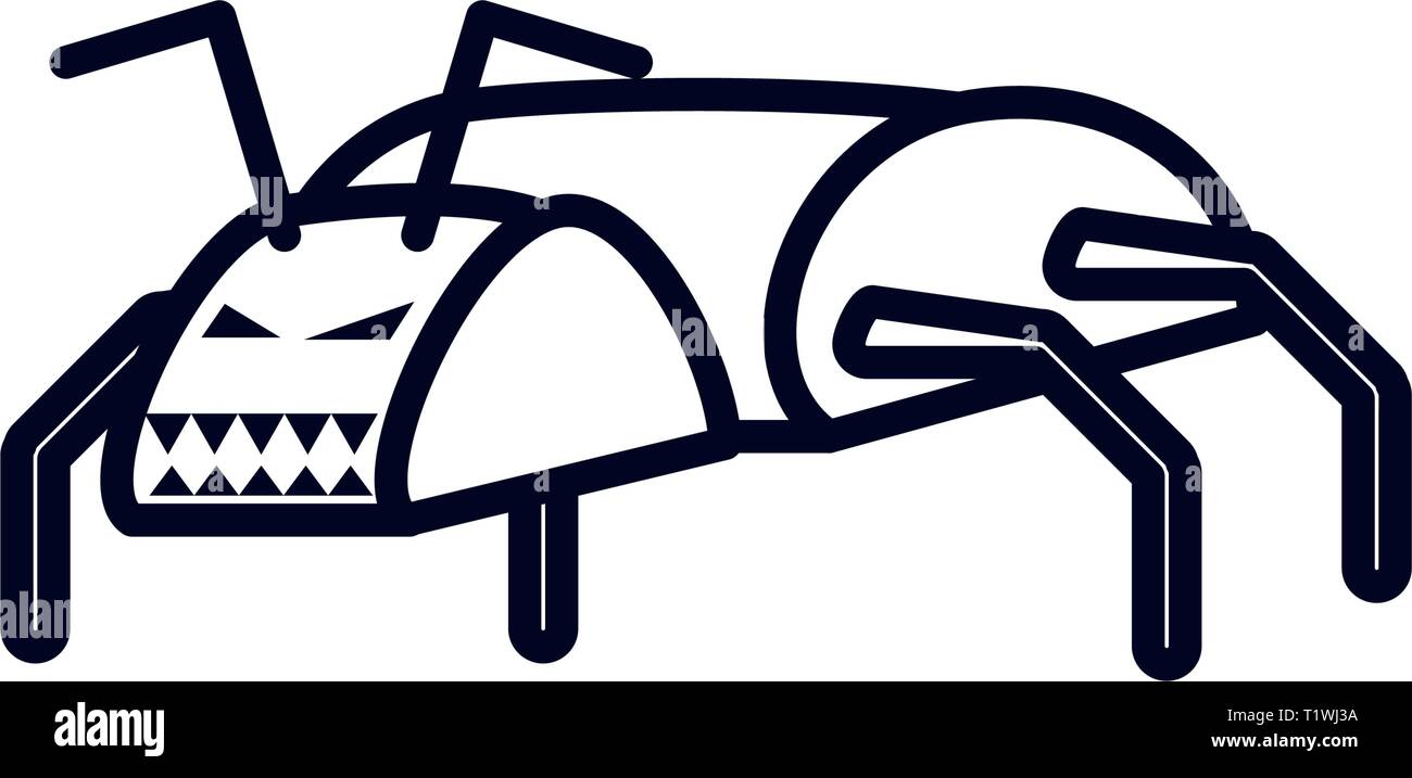 robotic bug infection icon vector illustration design Stock Vector ...