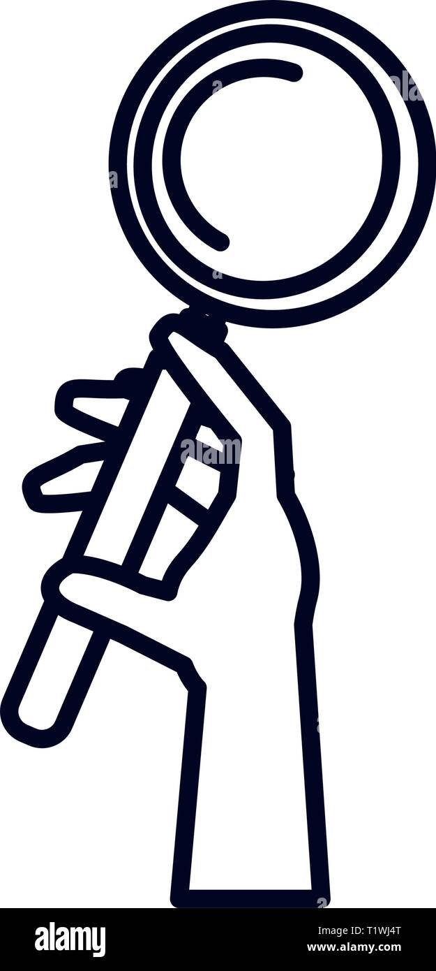 hand with magnifying glass vector illustration design Stock Vector ...