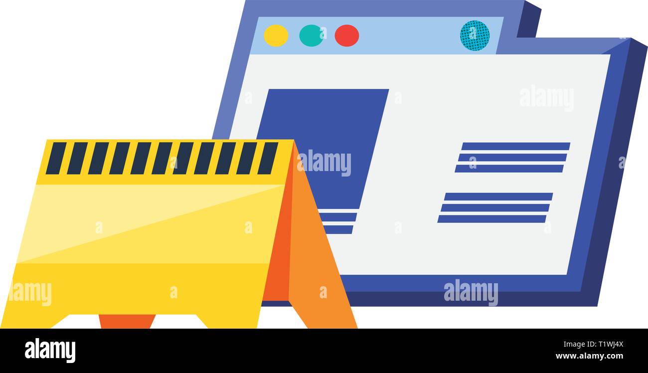 template webpage isolated icon vector illustration design Stock Vector ...