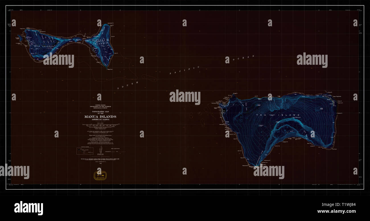 USGS TOPO Map American Samoa AS Manua Islands 462316 1963 24000 ...