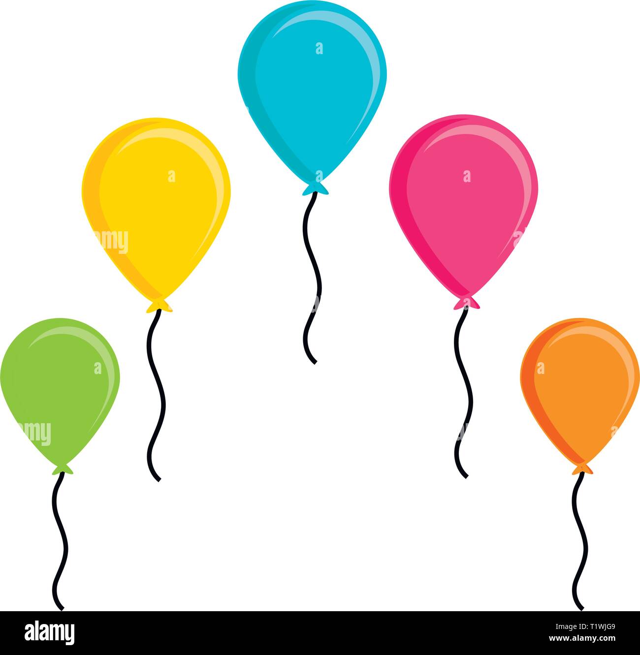 balloons helium isolated icon vector illustration design Stock Vector ...