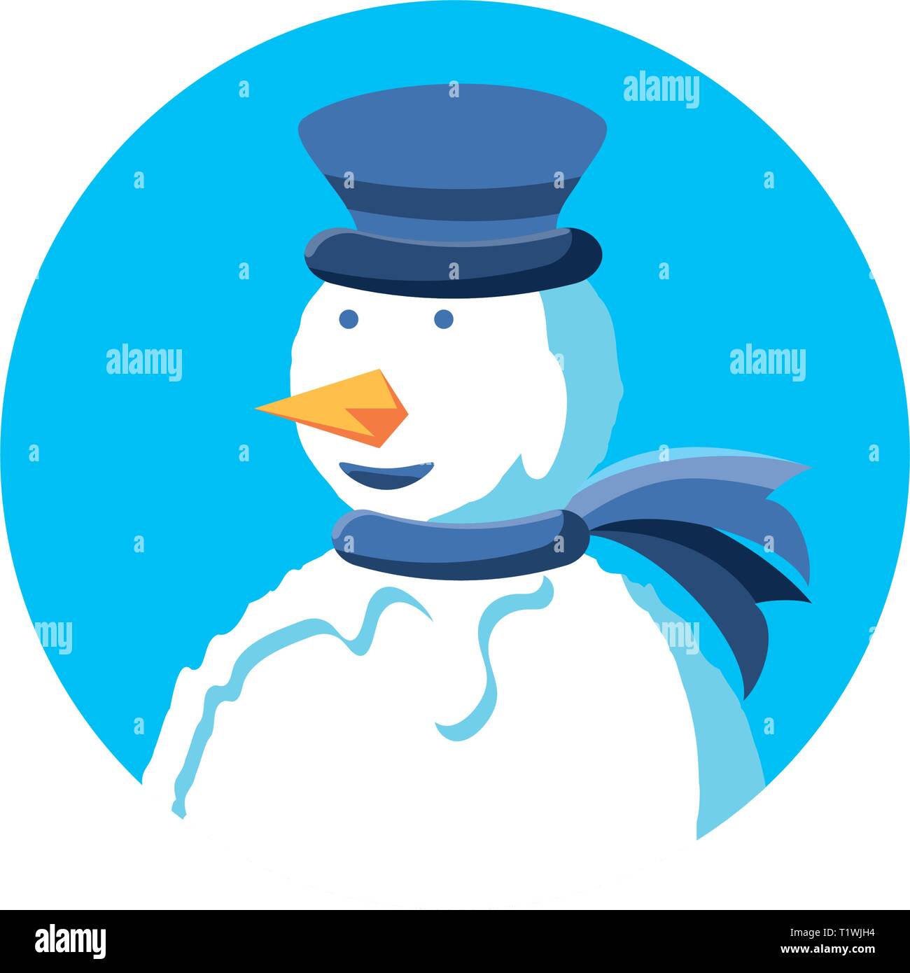 snowman of christmas character vector illustration design Stock Vector ...