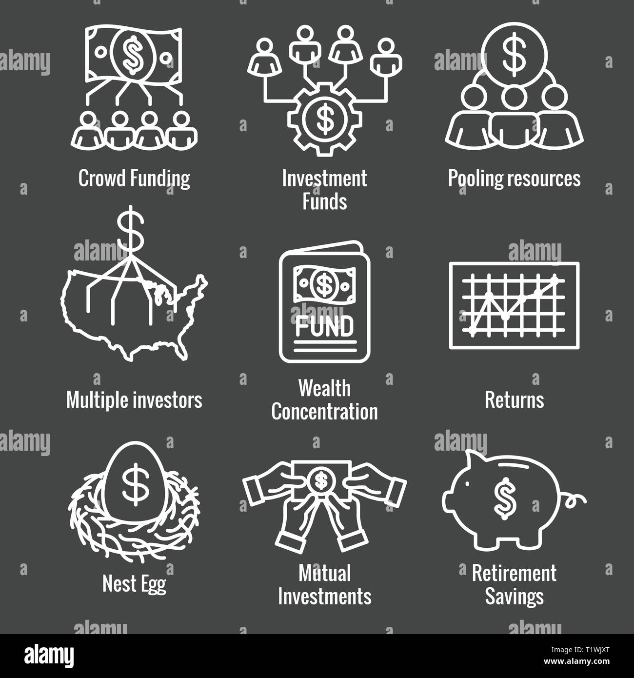 Mutual fund vector vectors hi-res stock photography and images - Alamy