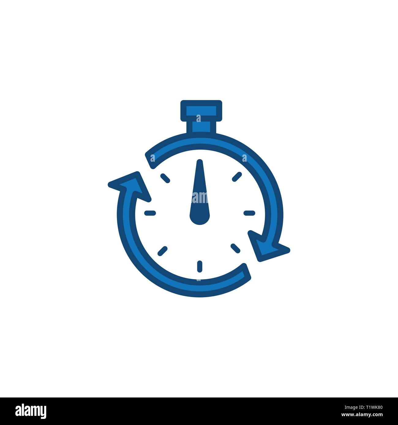 Time Management Icon w Deadline, Hurry, and Punctual Symbolism Stock ...
