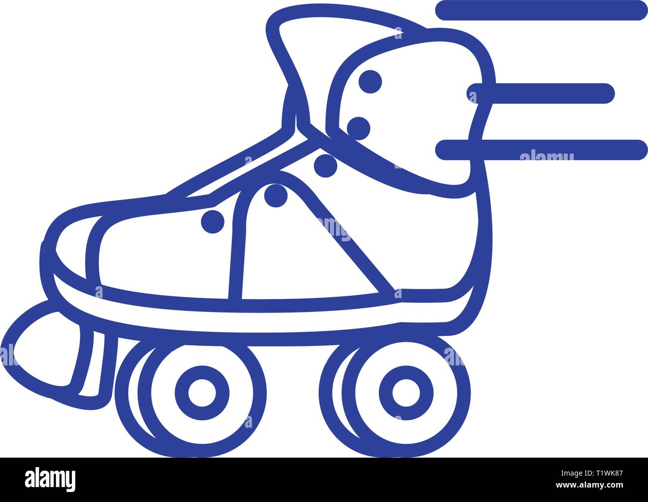 roller skates retro isolated icon vector illustration design Stock ...
