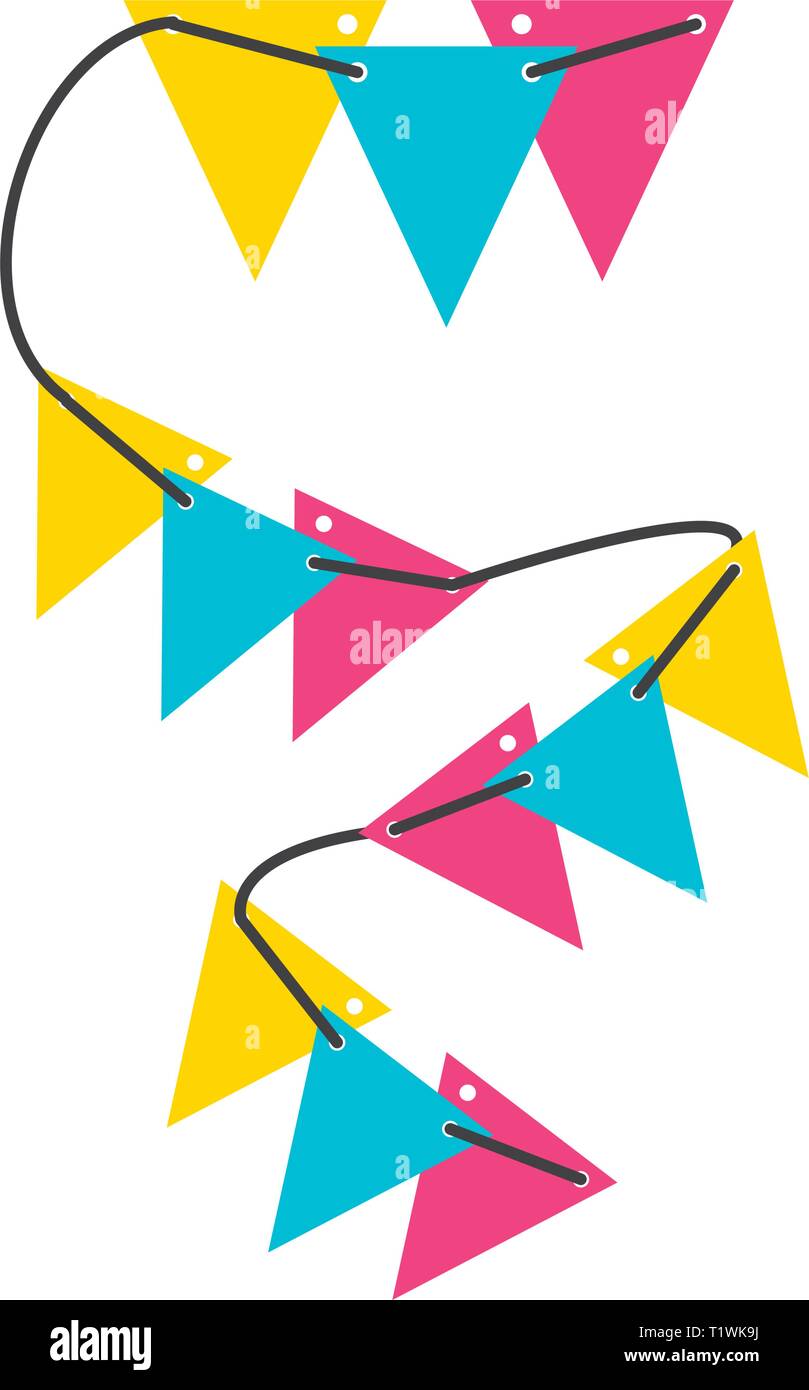 garlands hanging isolated icon vector illustration design Stock Vector ...