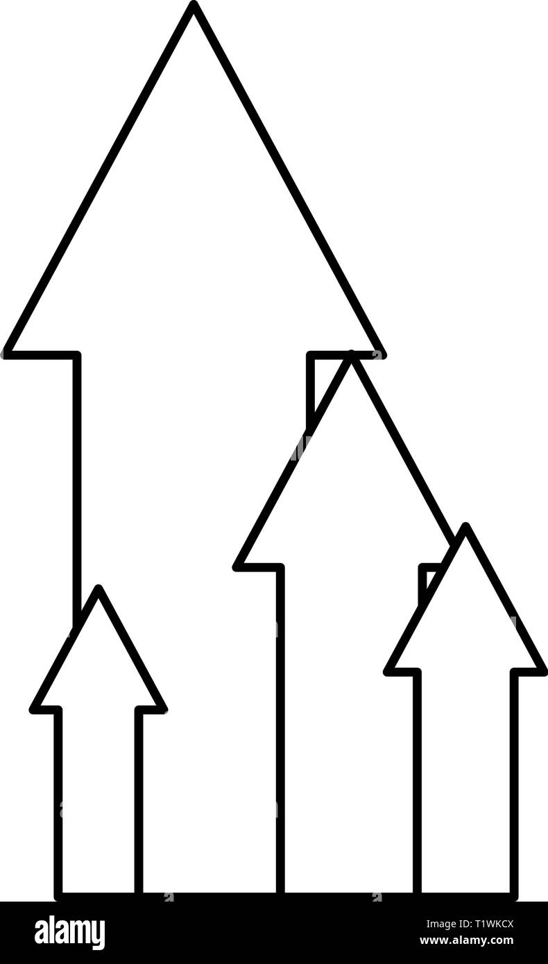 growth arrows chart report business vector illustration Stock Vector ...