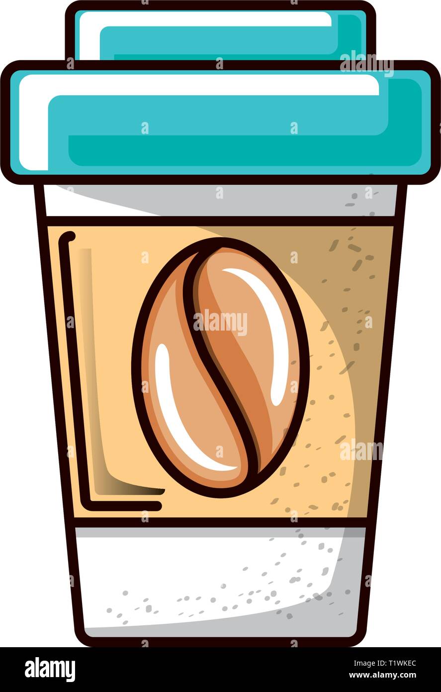 plastic container of coffee vector illustration design Stock Vector ...