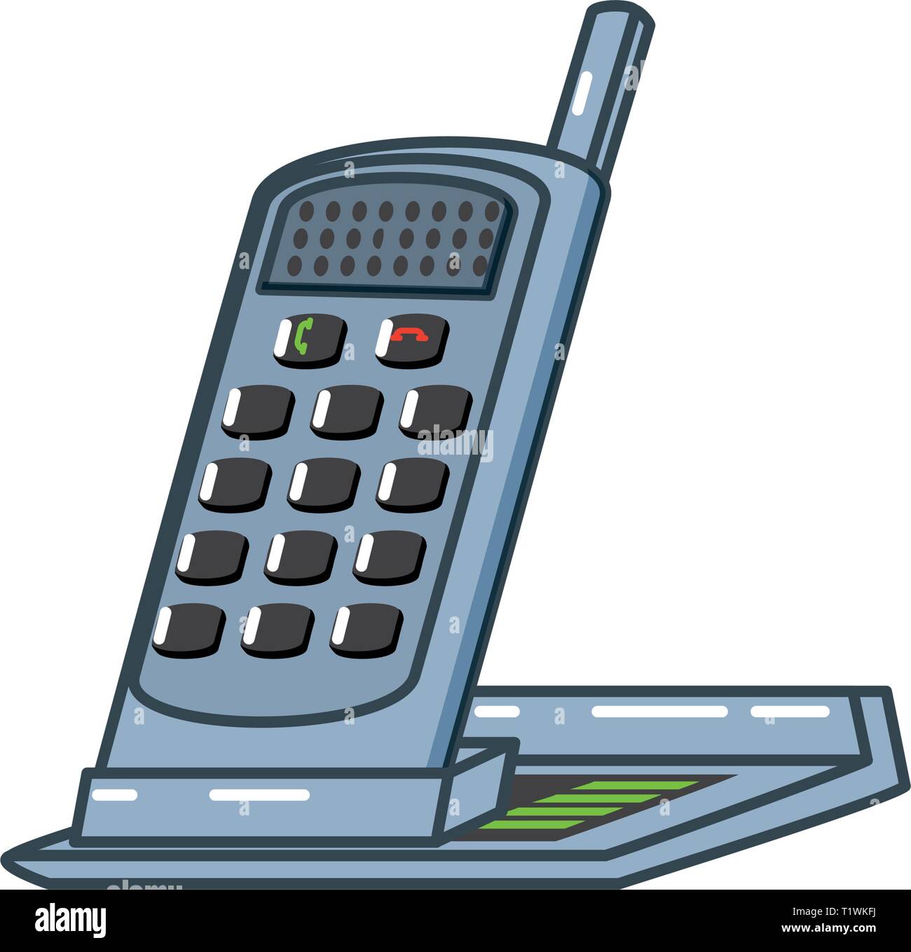 digital telephone office wireless vector illustration design Stock ...