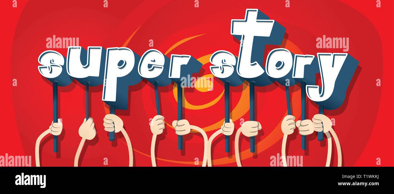 Diverse hands holding letters of the alphabet created the words Super ...
