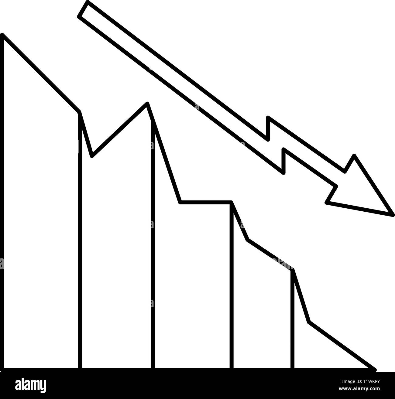 decrease diagram chart business report vector illustration Stock Vector Image & Art - Alamy