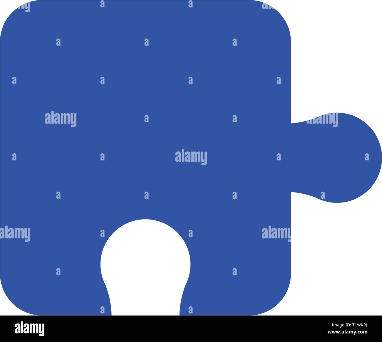 jigsaw puzzle piece on white background vector illustration Stock ...