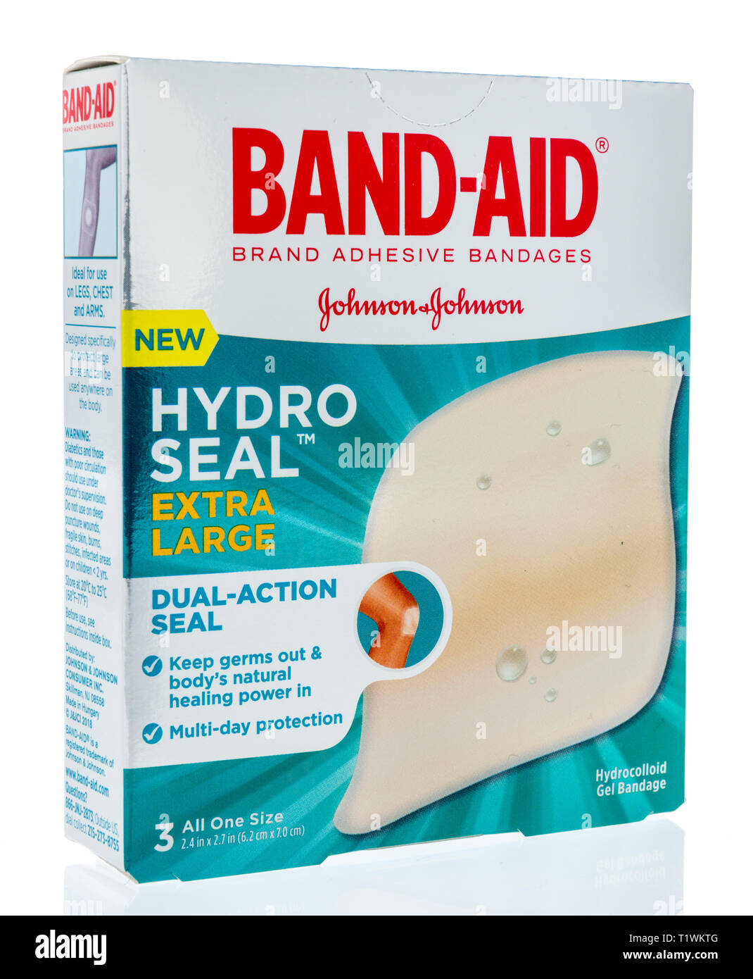 Winneconne, WI - 26 March 2019: A package of Band-aid brand adhesive ...