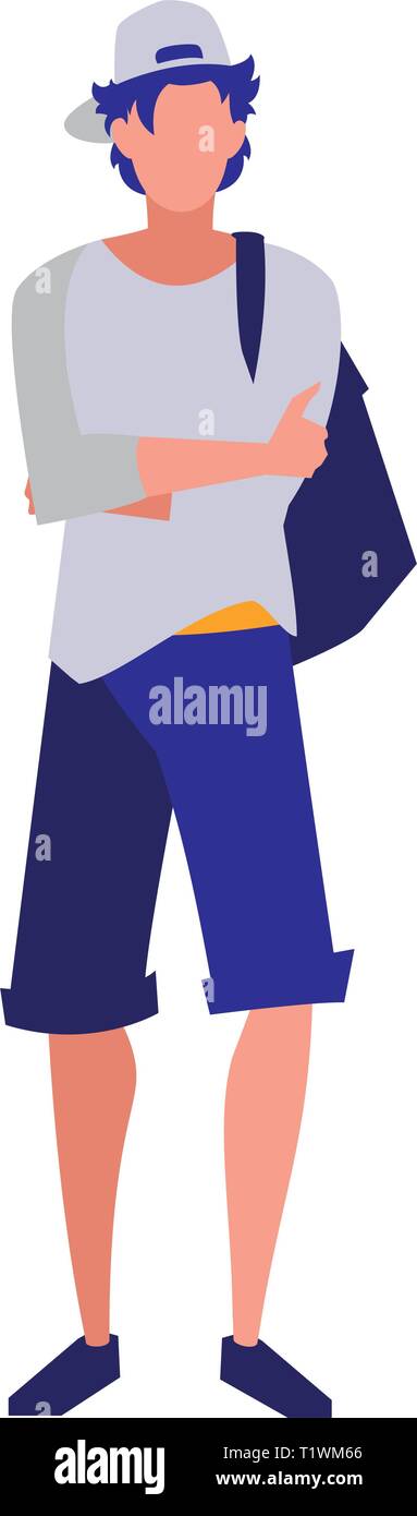 young boy student modeling vector illustration design Stock Vector ...