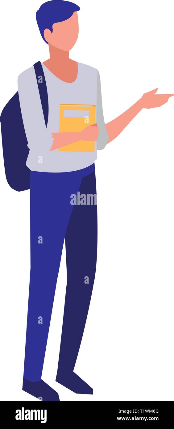 young boy student modeling vector illustration design Stock Vector ...