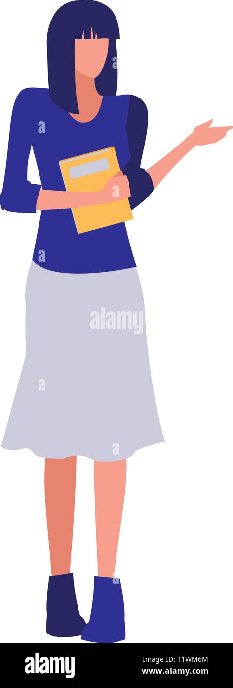 young girl student modeling vector illustration design Stock Vector ...