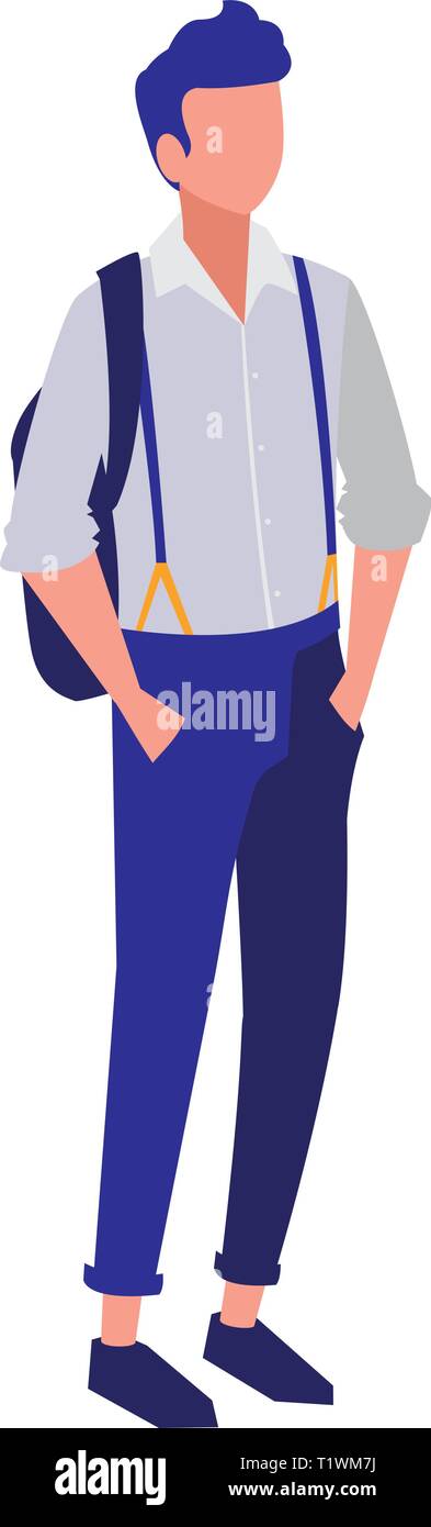 young boy student modeling vector illustration design Stock Vector ...