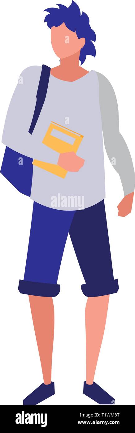 young boy student modeling vector illustration design Stock Vector ...