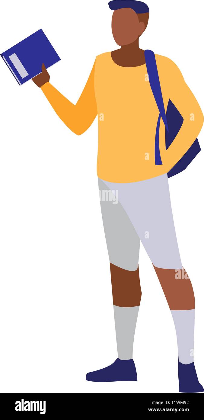 young black boy student modeling vector illustration design Stock ...