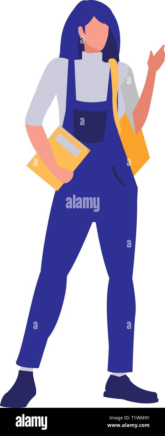young girl student modeling vector illustration design Stock Vector ...