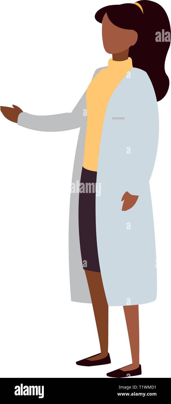 female black doctor professional character vector illustration design ...