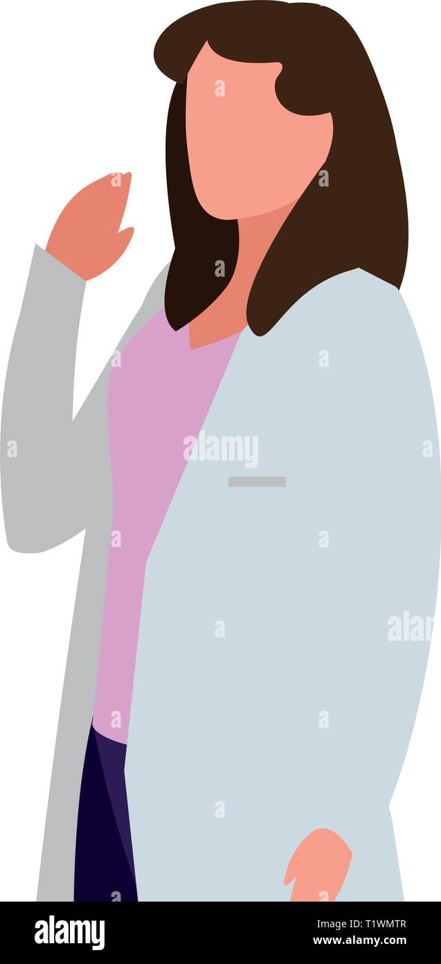 female doctor professional character vector illustration design Stock ...