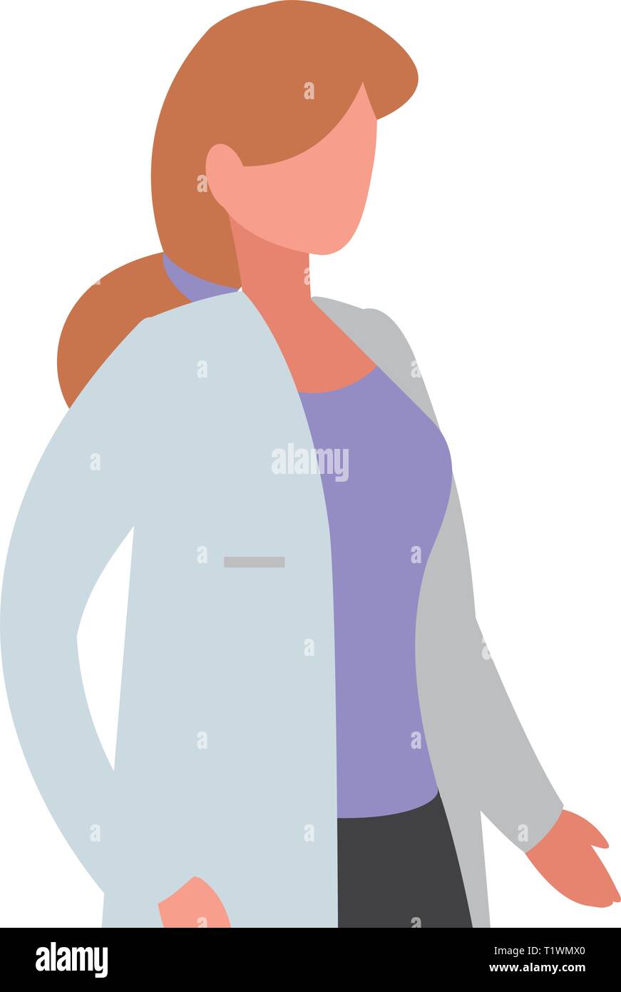 female doctor professional character vector illustration design Stock ...