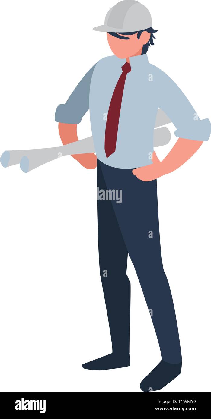 elegant engineer with planes paper vector illustration design Stock ...